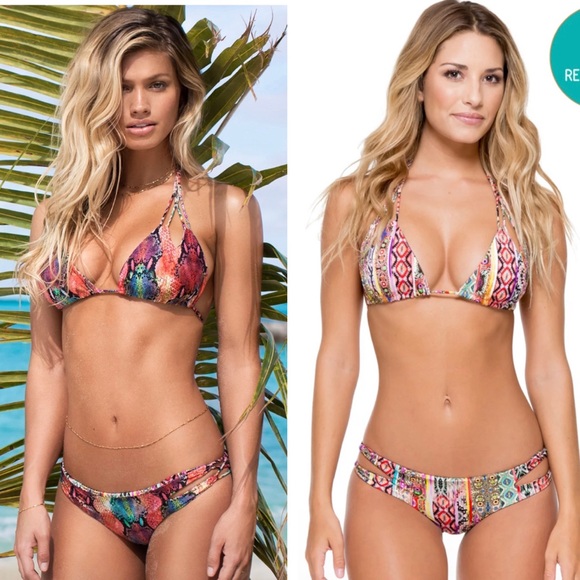 Luli Fama | Swim | Luli Fama My Way Reversible Zig Zag Bikini Set | Poshmark